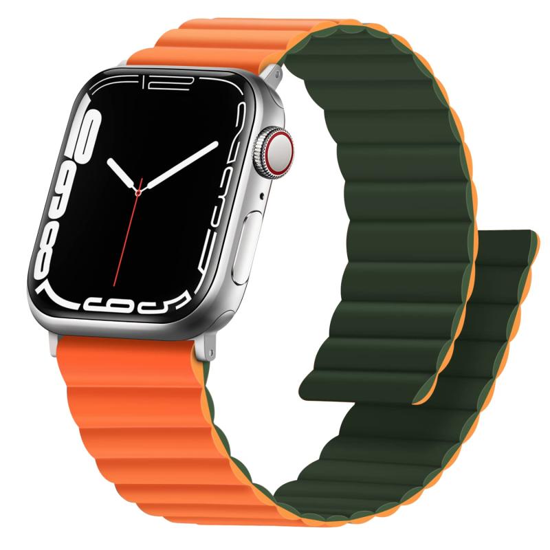 Anlinser コンパチブル Apple Watch バンド49mm 46mm 45mm 44mm 42mm、磁気両面リバーシブルアップルウォッチバンド iWatch Ultra 3/2/1 シリーズ11/10/9/8/7/6/5/4/3...