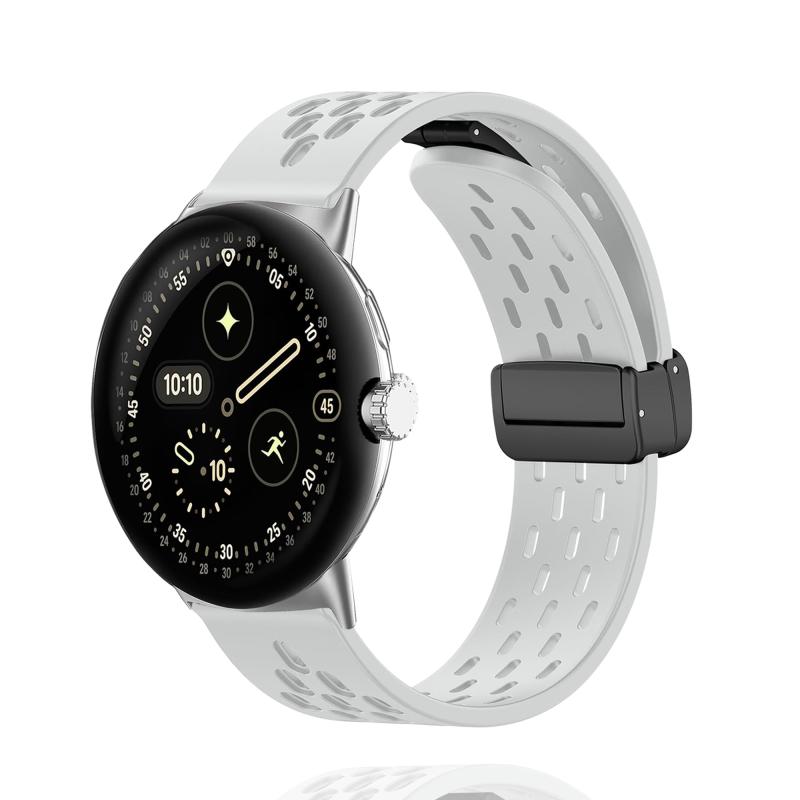 [MELEJIA] For Google Pixel Watch 4 / 3 45mm Pixel Watch 4 / 3 / 2 / 1 41mm バンド コンパチブル グーグルピクセルウォッチ 交換ベルト マグネットクラスプ シリコン製...
