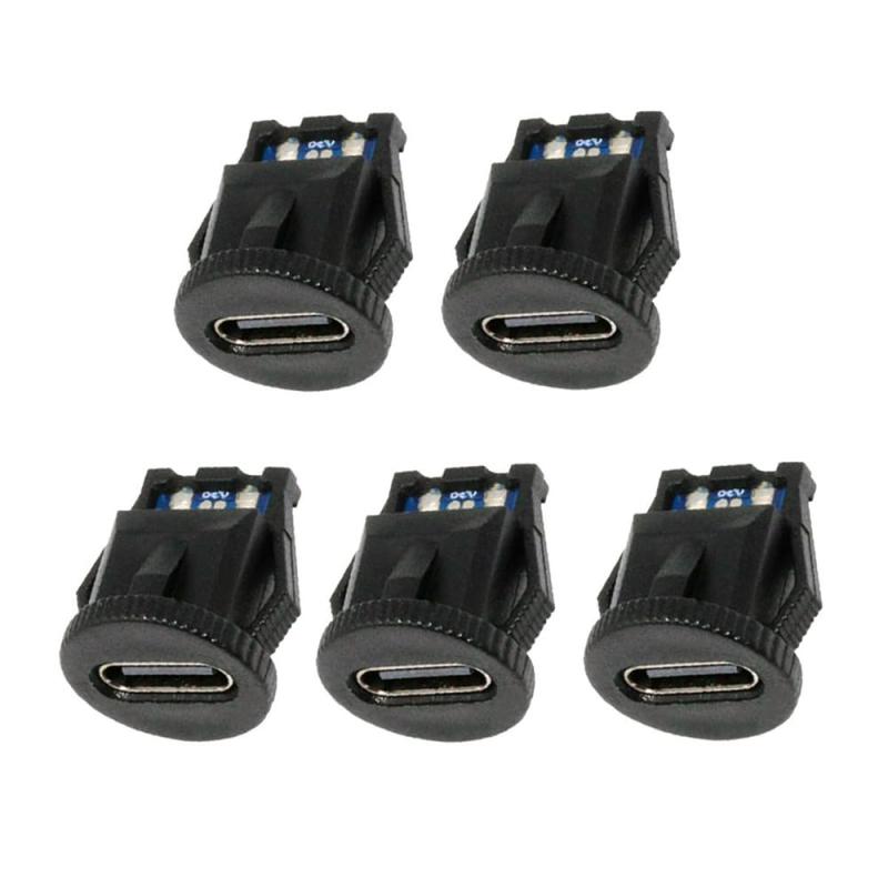 NFHK 5pcs/セットDIY OEMタイプC 6ピンPCBAピンアウトバーティカルScewマウントタイプDC 5V/20V PDパワー
