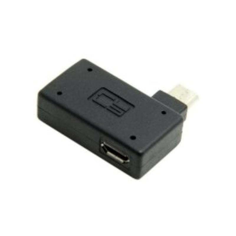 Cablecc USB-C Type-C メス→マイクロUSB 2.0 5ピン オスデータアダプター 90度左右角度タイプ