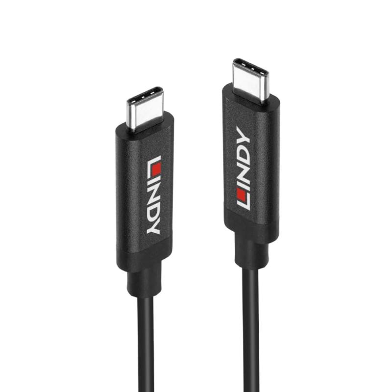 LINDY USB3.2 Gen2 Type-Cアクティブケーブル 高速10Gbps伝送 &amp; 60W充電対応 8K 60Hz【DisplayPort Alternate Mode対応】映像と音声の高品質伝送【4K@144Hz対応】5...