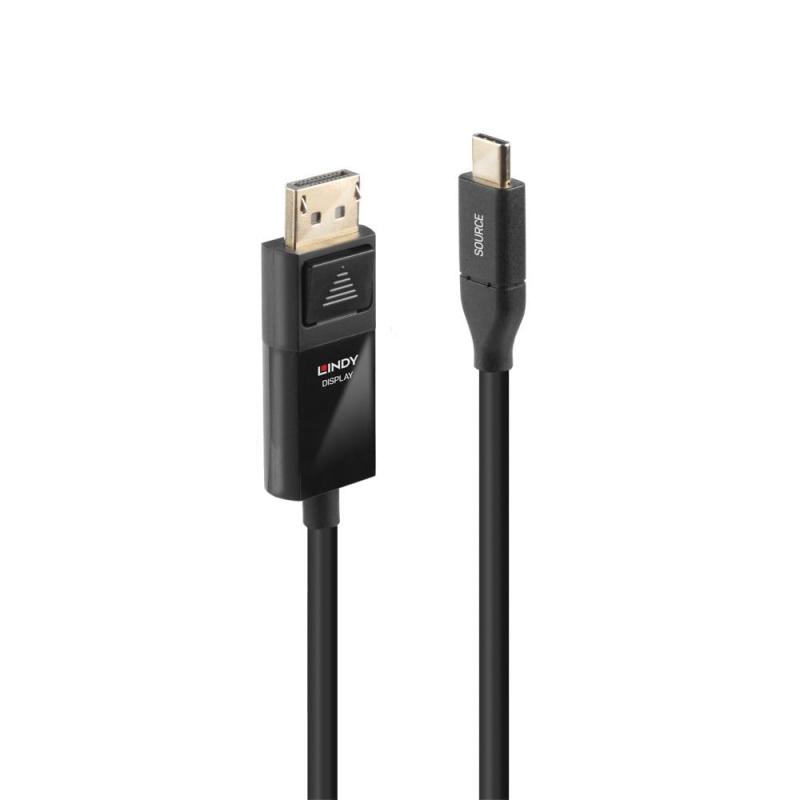 LINDY USB3.1 Type-C to DisplayPort HDR アクティブ変換ケーブル【高解像度対応】 最大4K@144Hzの解像度に対応、滑らかな映像を提供【HDR対応】 ハイダイナミックレンジ（HDR）をサポートし、鮮やか...