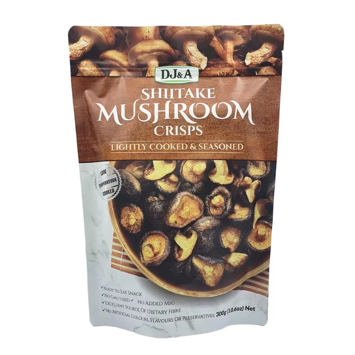 天然の原料を使用 ビーガン MSG不使用 一般的なポテトチップスを作る製法とは異なり、少ない油で低温調理しています。 着色料、香料、保存料不使用。コーシャ、ハラル認証を取得。 300gのパックを作るのに約840gのしいたけをそのまま使ってい...