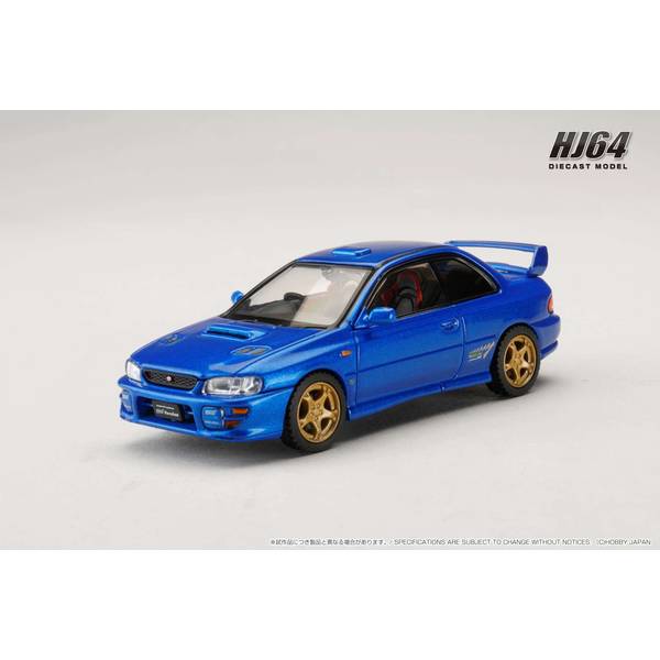 ■素材：ダイキャスト(亜鉛合金)/ABS /ホビージャパンの1/64ダイキャストシリーズ"HJ64"からスバル インプレッサ PURE SPORTS COUPE WRX (GC8)シリーズのの登場です。製品にはクリアケースと台座が付属します...