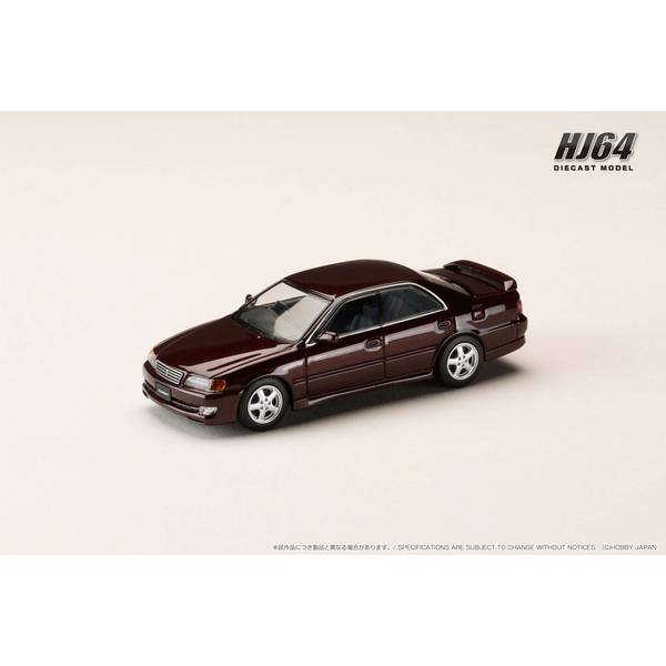 ※画像はイメージです■素材：ダイキャスト(亜鉛合金)/ABS/ホビージャパンの1/64ダイキャストシリーズ"HJ64"から1/64 トヨタ チェイサー ツアラーV (JZX100) アーリーバージョン (1996)の登場です。製品にはクリア...