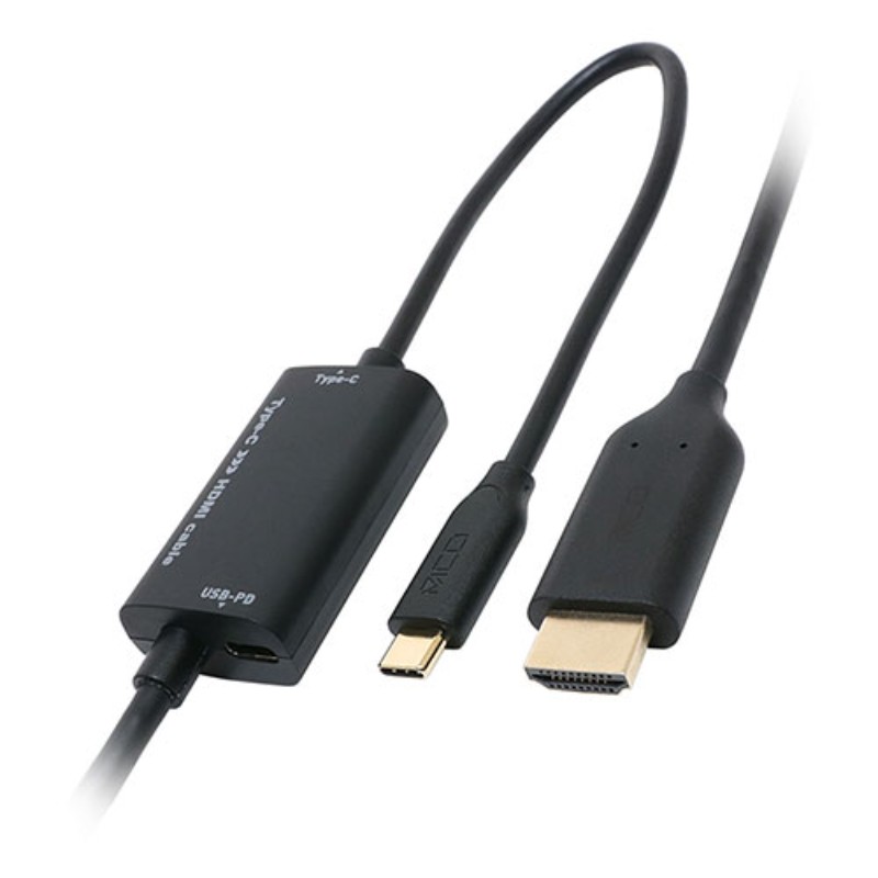 USB PD給電しながらスマートフォンやPCを液晶TVに出力特長●USB Type-C端子をHDMI端子に変換するアダプタ●USB PD対応で給電しながら使用が可能●スッキリコンパクトなケーブル一体型タイプ●4K30P/フルHD解像度に対応...