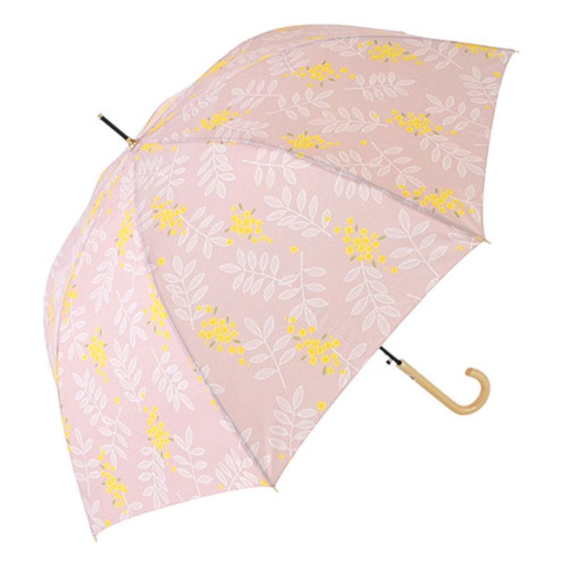 商品の特長葉っぱと零れ落ちる小花の総柄プリントの、上品なかわいさの雨傘です。傘を留めるネームバンドにはシリーズ共通の金糸の花モチーフ刺繍&花モチーフのホックボタン付き。ほどよい太さの木製ハンドルは持ちやすく、幅広い年齢層の方におすすめです。...