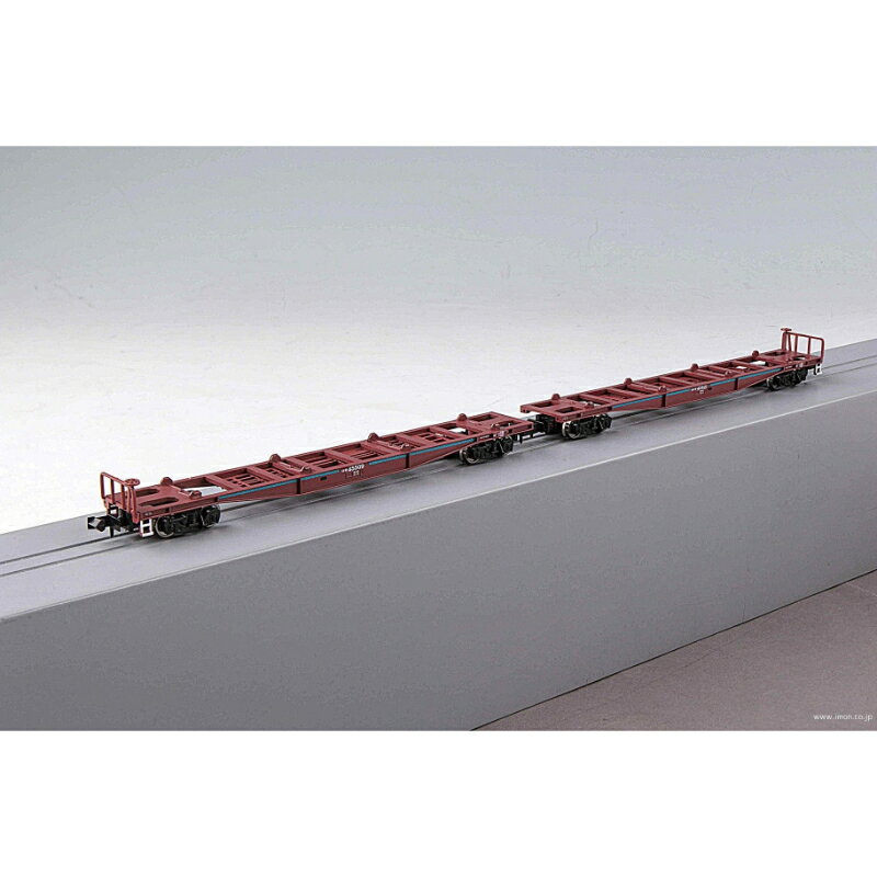 商品紹介A3154 コキ5500 (45500番代) 青帯 2両セット1988〜1989年にコキ50000と同様の最高速度95km/hで走行可能な様にブレーキ装置を改造したのがコキ45500番代です。TR216A台車を履くコキ5500形の最...