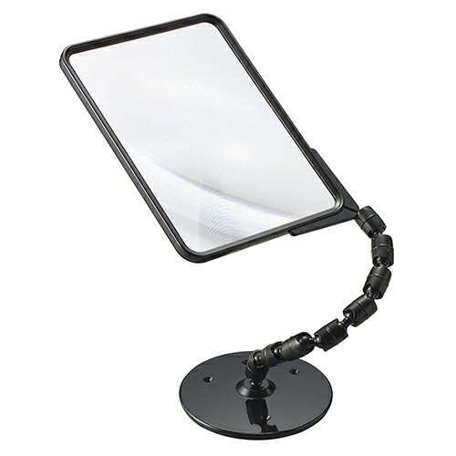 自由に曲がるアーム付スタンドルーペです。高画質ワイドレンズを使用。読書・書き物に最適です。●倍率1.8倍●レンズ材質アクリル樹脂●レンズサイズ193×140×1mm●アーム部分の長さ230mm●本体重量356g●本体材質ABS樹脂、ポリスチ...