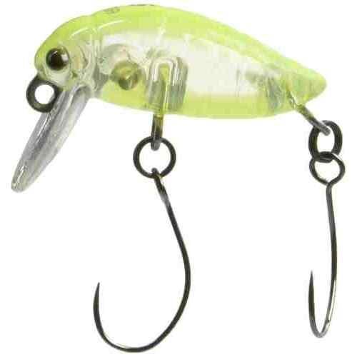 極小ボディでありながら、大きなアピール力を持つルアー。 ボディサイズは24mmで、ワイドウォブリングアクションを実現 2フック仕様でフッキング性能が向上 フロントフックを外した状態でも使用可能 水面近くをキレのあるアクションで泳ぐ エキスパ...