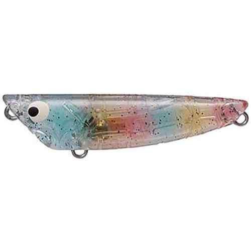 誰でも簡単に使用できるトップウォータープラグ。 水面での興奮ゲームを楽しめる設計。 超スロー領域では水面直下をミノーのように泳ぐ。 スピードを上げると水面に顔を出し引き波を立てる。 さらにスピードを上げると首振り+引き波でアピールを強める。...