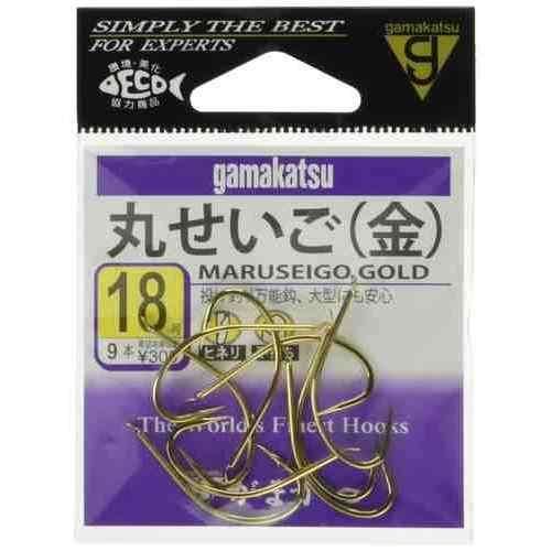 セイゴやハネ、スズキ、アブラメやカレイなど、万能的な鈎で掛かりが早く、しかも丈夫です。 品名コード: 12304 号数: 18 入数: 9 カラー: 金