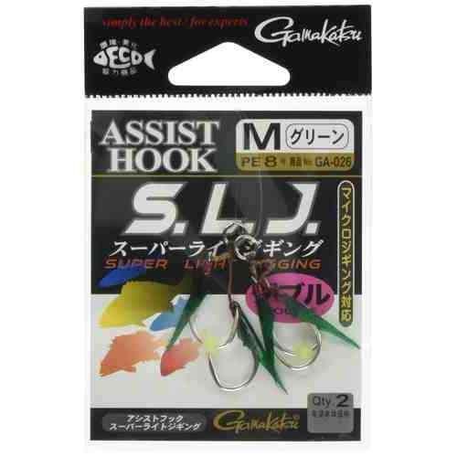 スーパーライトジギング専用のアシストフック。イサキやハタ類、小型回遊魚をターゲットにした設計。 ジグで寄せて鈎を喰わす設計 フラッシング効果に優れた胴打ち鈎仕様 ソフトビーズがバイトマーカーとして機能 厳選した素材を使用 スペック サイズ:...