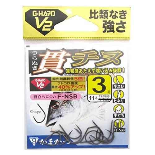 細軸軽量設計により、食いの良さと貫通力が向上した釣り鈎。 G-HARD V2を採用し、強度のある細軸鈎を実現 無光沢で目立ちにくいF-NSBカラー エサに馴染みやすいファインピンクカラー スペック 号数: 3 入数: 11本 カラー: F-...