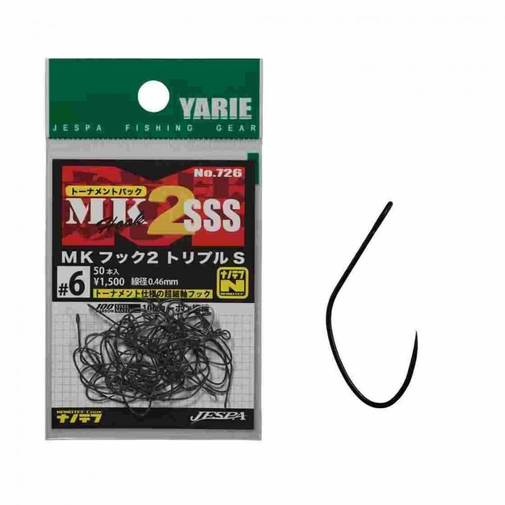 高強度と貫通力を兼ね備えた釣り糸。 カーボン100%素材を使用 平打ち加工により強度が向上 ナノテフ加工で貫通力が向上 スペック サイズ: 6号 入数: 50本 スリム: 0.43mm カラー: サイズ6号