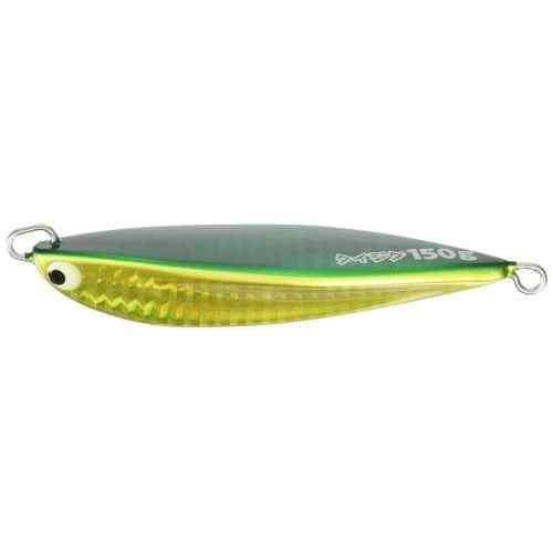 サイズ: 150g長さ: 92mmタイプ: ジグカラー: No.1 グリーンゴールドメーカー品番: TJ150 縦、横、斜め。攻め方は自由自在。キャスト後は底を取り、ただ巻きが基本。カウントダウンでレンジキープ。ボトムや中層を、縦、横、斜め...