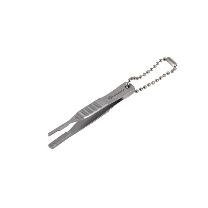 ガン玉サイズ8号から6Bまで対応する便利なツール。 材質: ステンレス サイズ: 約70×10mm 重量: 約15g ガン玉対応サイズ: 8号～6B スペック サイズ: 約70×10mm 重さ: 約15g