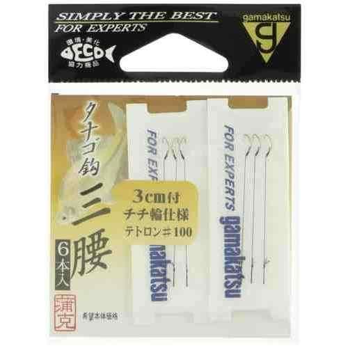 GAMAKATSU がまかつ テトロン糸付 タナゴ鈎 三腰 100