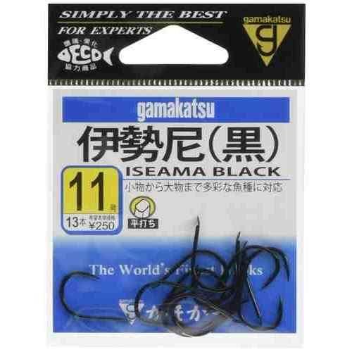 ベーシックな漆黒仕上げの釣り鈎。しっかりとした軸太設計で、安心して使用できる。 鈎先は鋭く、少し内向きで外れにくい設計 どんな大物が食いついても安心の強度 スペック 号数: 11号 入本数: 11本 カラー: 黒 メーカー品番: 12206
