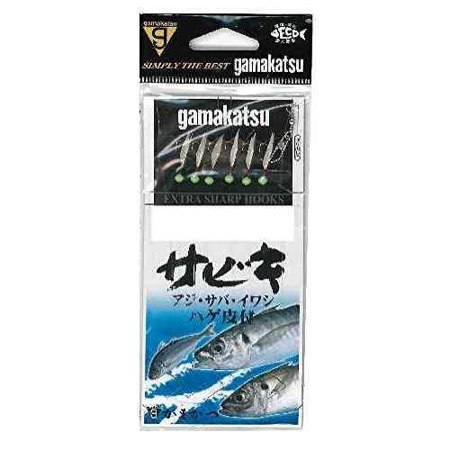 堤防や波止での釣りに適したサビキ仕掛け。 使用鈎: 金袖（ハゲ皮夜光ビーズ付） 本数: 6本 枝の長さ: 5cm 間隔: 20cm 全長: 140cm ハリス: 2号 幹糸: 4号 入数: 1組入 スペック 品番: S501 号数: 8