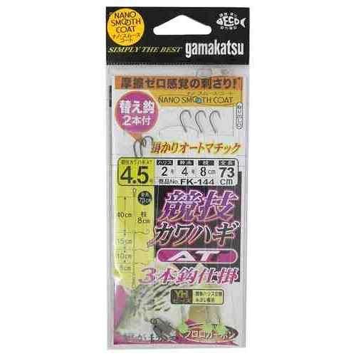オートマチックに鈎掛かりを実現する釣具。 口内深く吸い込ませる設計 オールラウンドに対応する枝間設定 タテの釣り、タルマセ、ハワセに対応 スペック 号数: 4.5号 ハリス: 2 幹糸: 4 全長: 73cm 使用鈎: 競技カワハギ AT（...