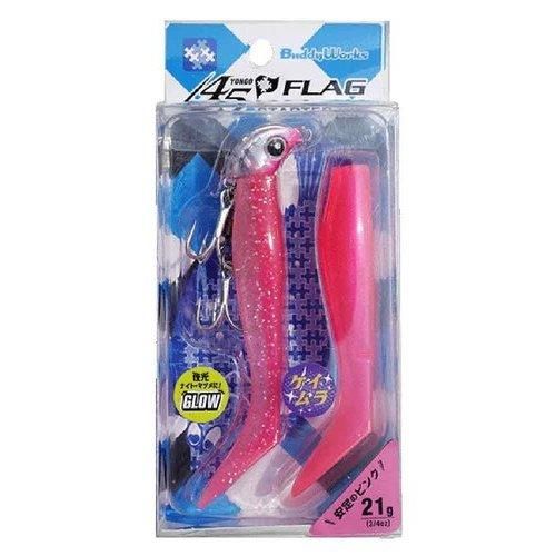 ウェイト: 21g 入数: 2pcs 45HEAD + FLAG SHADセット: 1pcs FLAG SHAD: 1pcs カラー: PK2 ピンクII リトリーブ時は、フラッグシャッド特有のダイナミックなテールアクションでヒラメを魅了す...