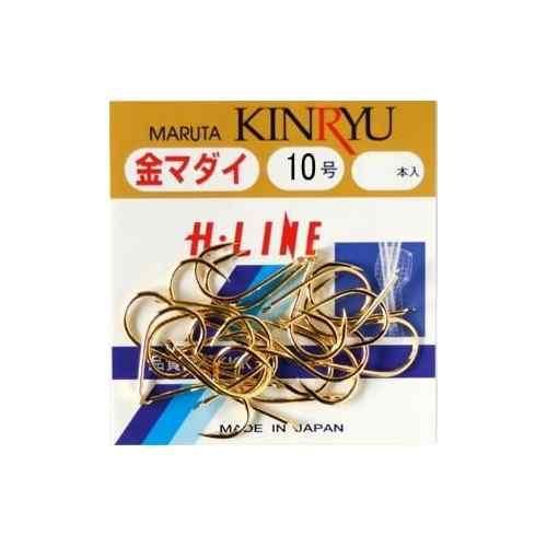 KINRYU 金龍鉤 ヘッター付Hライン マダイ金 10号 徳用