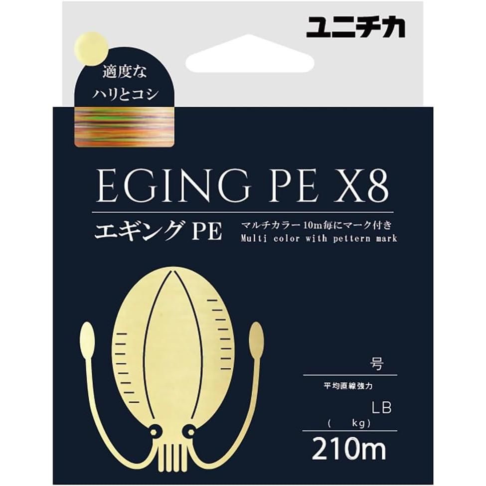 UNITIKA ユニチカ ユニチカエギングPEX8 210m マルチカラー 0.6号
