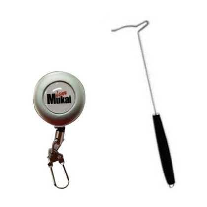 MUKAIアクセサリーシリーズに「ピンオンリール+リリーサー」新登場! 人気のEVAリリーサーに便利なピンオンリールを装着 釣行の際に必須アイテム カラー: ブラック