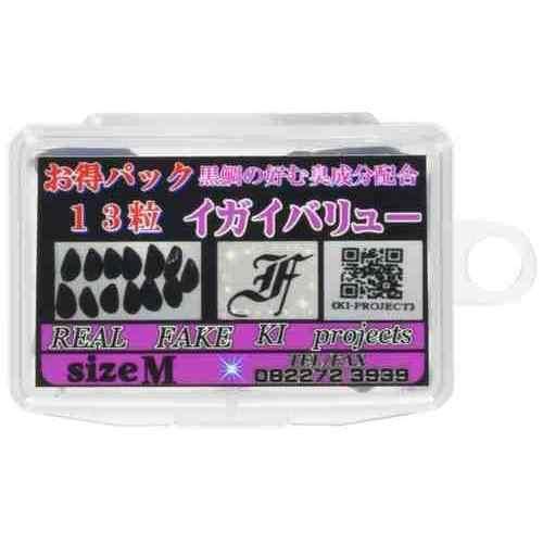黒鯛をターゲットにしたお得なパックのイガイバリュー。天然素材を使用し、魚に警戒心を与えずに釣ることが可能です。 黒鯛が好む臭成分を配合 天然物（イガイ身、カキ身、アサリ身）にアミノ酸を添加 リアルな形状とサイズで耐久性に優れる 針先を傷めず...