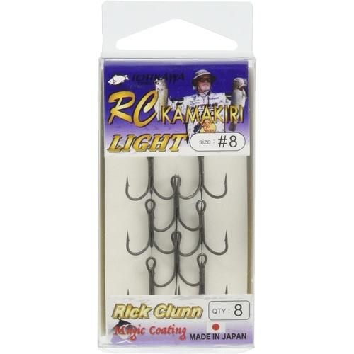 イチカワフィッシング RCカマキリトレブルライトワイヤー (ルアーフック) サイズ: 7~8本 小型ルアーやハリの重さを軽くしてサスペンドルアーをフローティングチューンする為に、低水温期や喰いが浅くハリに掛かりにくい時に重宝するKAMAKI...