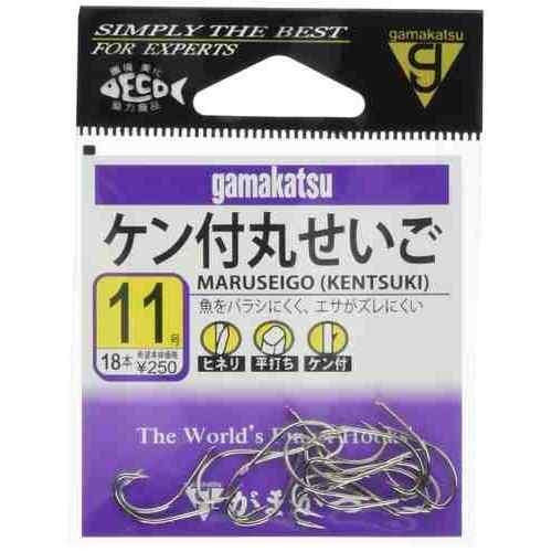 GAMAKATSU がまかつ バラ ケン付丸せいご(白) 18