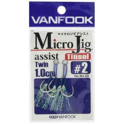 VANFOOK ヴァンフック MJ-03 マイクロジグアシスト ツイン/1.0cm+ティンセル #2 シルバー