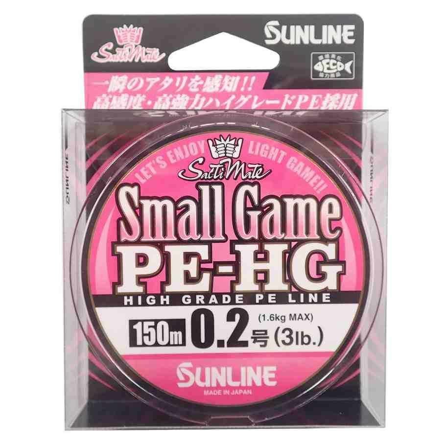 サンライン スモールゲーム PE-HG 150m 0.2号 (ソルトライン PEライン) 号柄: 0.2 LB: 3 直強力(kg)MAX: 1.6 素材: ハイグレードPEライン カラー/巻量: サクラピンク/150m単品 ≪サンライン ...