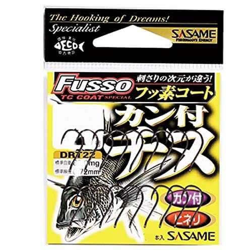 SASAME ささめ針 DRT22 カン付チヌ TCフッ素コート 6号 フッ素