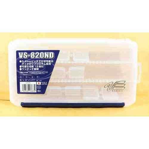 収納に便利な仕切り付きケース。 サイズ: 232×122×32mm 仕切り板: 12枚付き ワンタッチ式止具 3.2mmピッチで仕切り可能 ワームプルーフ カラー: クリア 対応商品 VS8050、VS3080にピッタリ収納可能