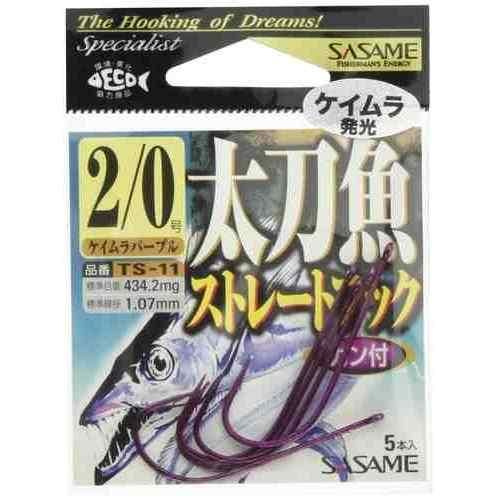 SASAME ささめ針 TS-11 太刀魚ストレート ケイムラパープル 2/0