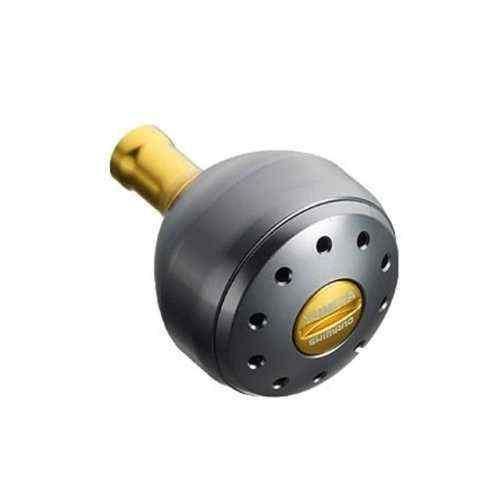 SHIMANO シマノ 夢屋 アルミラウンド型 パワーハンドルノブ グレー M ノブ TypeB用