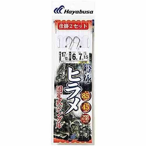 船釣りに適した胴突式の釣り針セット。 上鈎: 18号 下鈎: 13号 ハリス: 7号 幹糸: 8号 捨糸: 5号 袋入り数: 2本鈎2セット 鈎種: 親／丸セイゴ、孫／伊勢尼・白 スペック サイズ: 鈎18号 カラー: ホワイト系