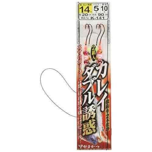 カレイを狙うための専用仕掛け。 強烈なアピール力を持つデザイン 赤色の鈎を使用 2本の鈎が2組入っている スペック 号数: 14号 ハリス: 5 幹糸: 10 全長: 90cm 使用鈎: カレイ専用（赤） カラー: 赤 メーカー品番: 43...
