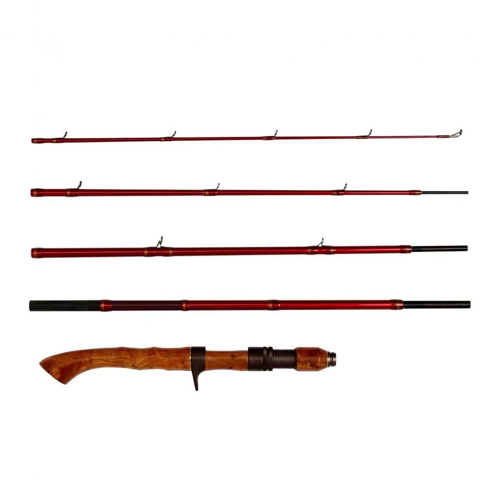 クラシックテイストのデザインを持つロッド。遊び尽くす楽しさを提供する。 ガングリップ採用 Fuji SiCリング使用 Fuji Kガイドコンセプト 天然木オリジナルガングリップ アンバサダーリールとの相性が良い スペック 全長: 182.9...