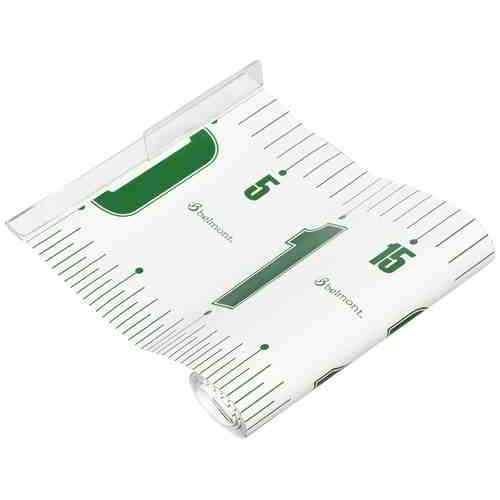 本体素材: ターポリン 先端素材: アクリル樹脂 全長: 150cm 幅: 16cm 重量: 約130g 幅広16cm、最大150cmまで測れるメジャー! カラー: ホワイト系