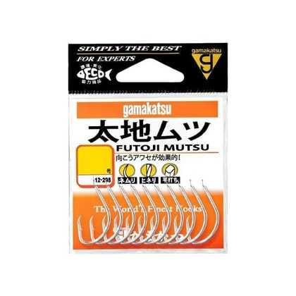 仕様表合わせにいくより、むしろ「向こう合わせ」が効果的な鈎です。いったん魚の口に食い込ませたらこちらの勝ちです。 品名コード: 12-298 号数: 18 入数: 10本