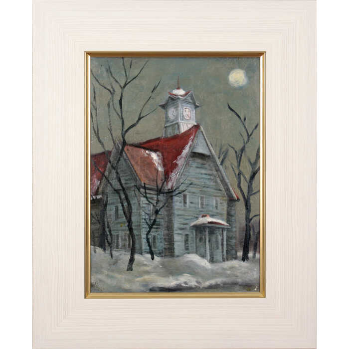 札幌の冬を感じさせる、薄っすらと明るく静かな夜の時計台技法：油彩画作品サイズ：F4号額のサイズ：高さ48cm×幅39cm×奥行き4.0cm作品の状態：良好ですこちらの作品は、画像と同型の新品の額縁、箱にお入れして発送いたします。新築祝い等の...