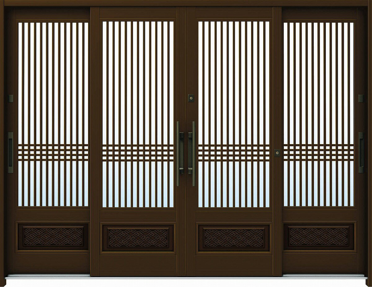 ◎オプション商品◎中桟付スライド網戸　4枚建　アルミ色格子付スライド網戸　4枚建　アルミ色中桟無スライド網戸　4枚建　アルミ色壁付防風ポスト室内額縁用アングル　4枚建半外付型用　コンクリート納まり用アンカー　上枠（ランマ付）用半外付型用　コ...