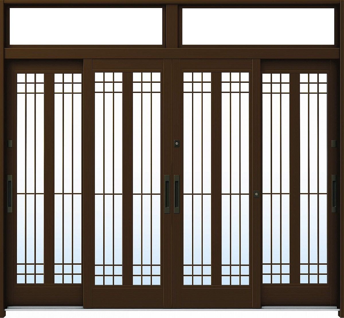 ◎オプション商品◎中桟付スライド網戸　4枚建　アルミ色格子付スライド網戸　4枚建　アルミ色中桟無スライド網戸　4枚建　アルミ色室内額縁用アングル　4枚建壁付防風ポスト半外付型用　コンクリート納まり用アンカー　上枠（ランマ付）用半外付型用　コ...