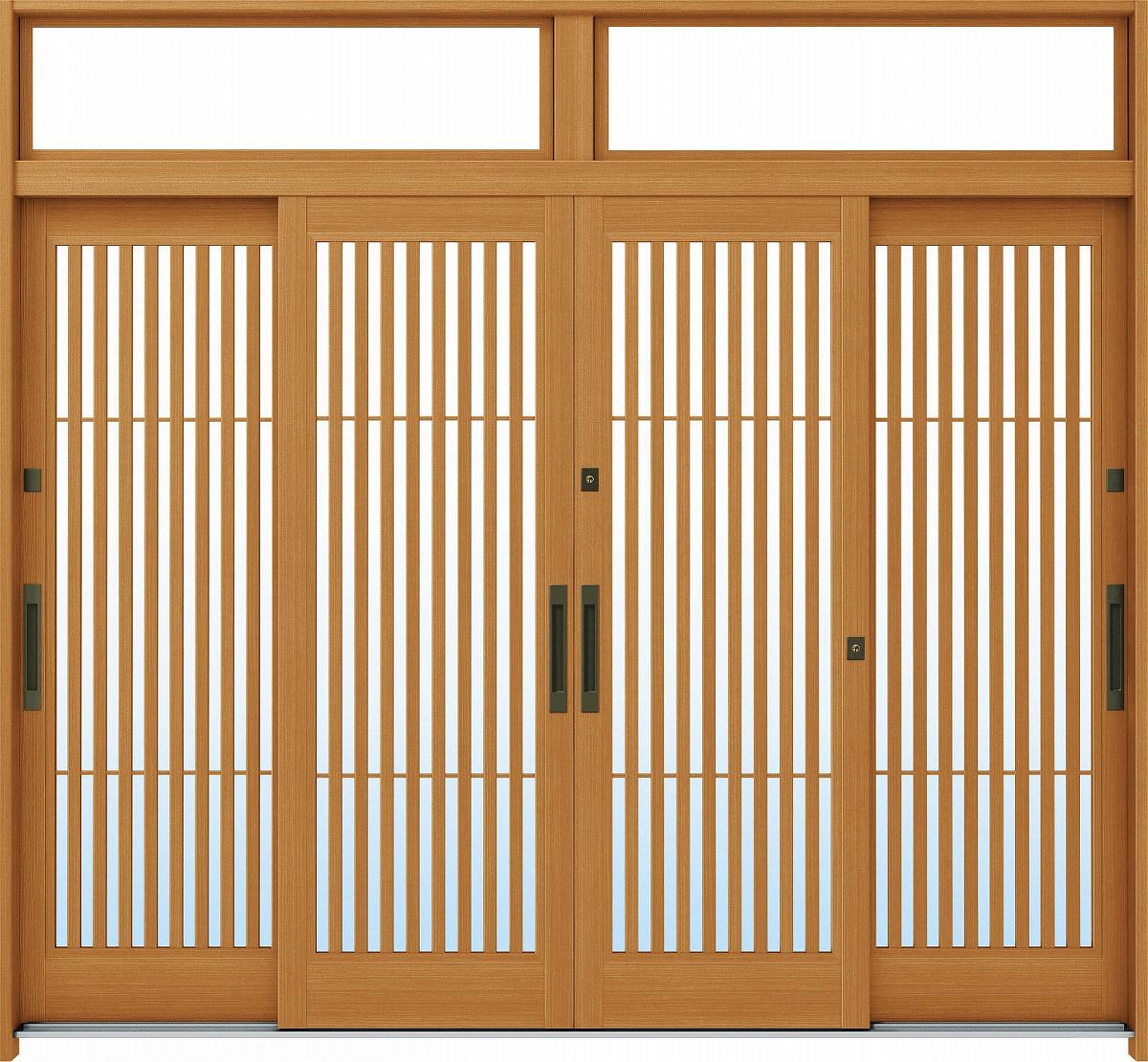 ◎オプション商品◎中桟無スライド網戸　4枚建　木目柄格子付スライド網戸　4枚建　木目柄中桟付スライド網戸　4枚建　木目柄室内額縁用アングル　4枚建壁付防風ポスト半外付型用　コンクリート納まり用アンカー　上枠（ランマ付）用半外付型用　コンクリ...