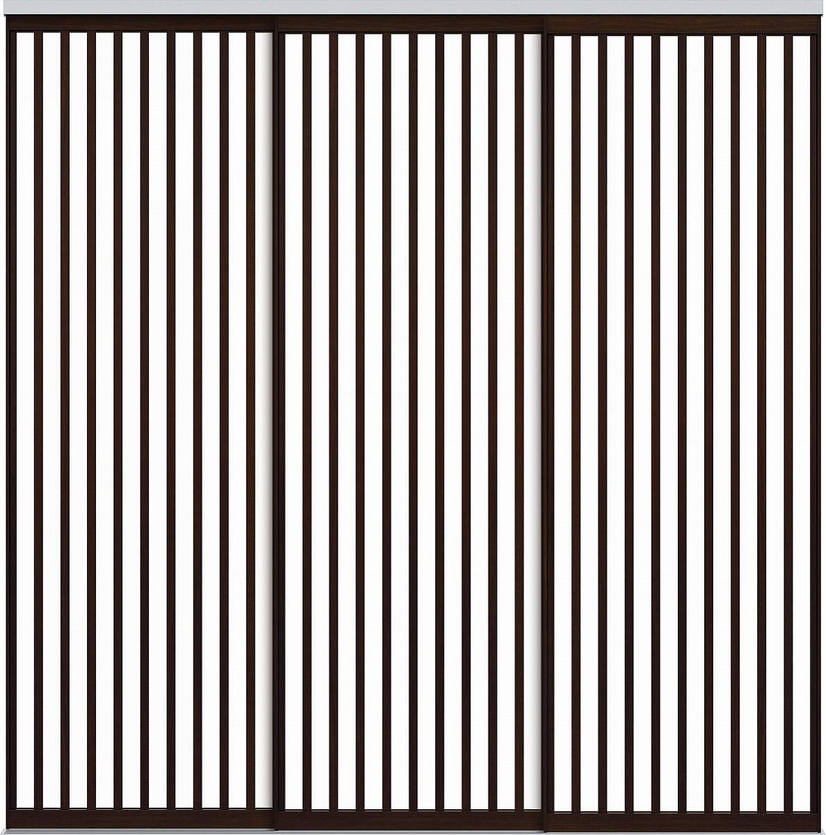 ◎オプション商品◎ YKKAPアルミインテリア オプション：戸しゃくり付たて枠 枠見込 186mm 引違い戸(3枚建) L=3000mm 主材料 アルミ形材 商品内容 完成品引戸×3枚 未組立枠×1セット 敷居×1セット(ラウンドレールの場...