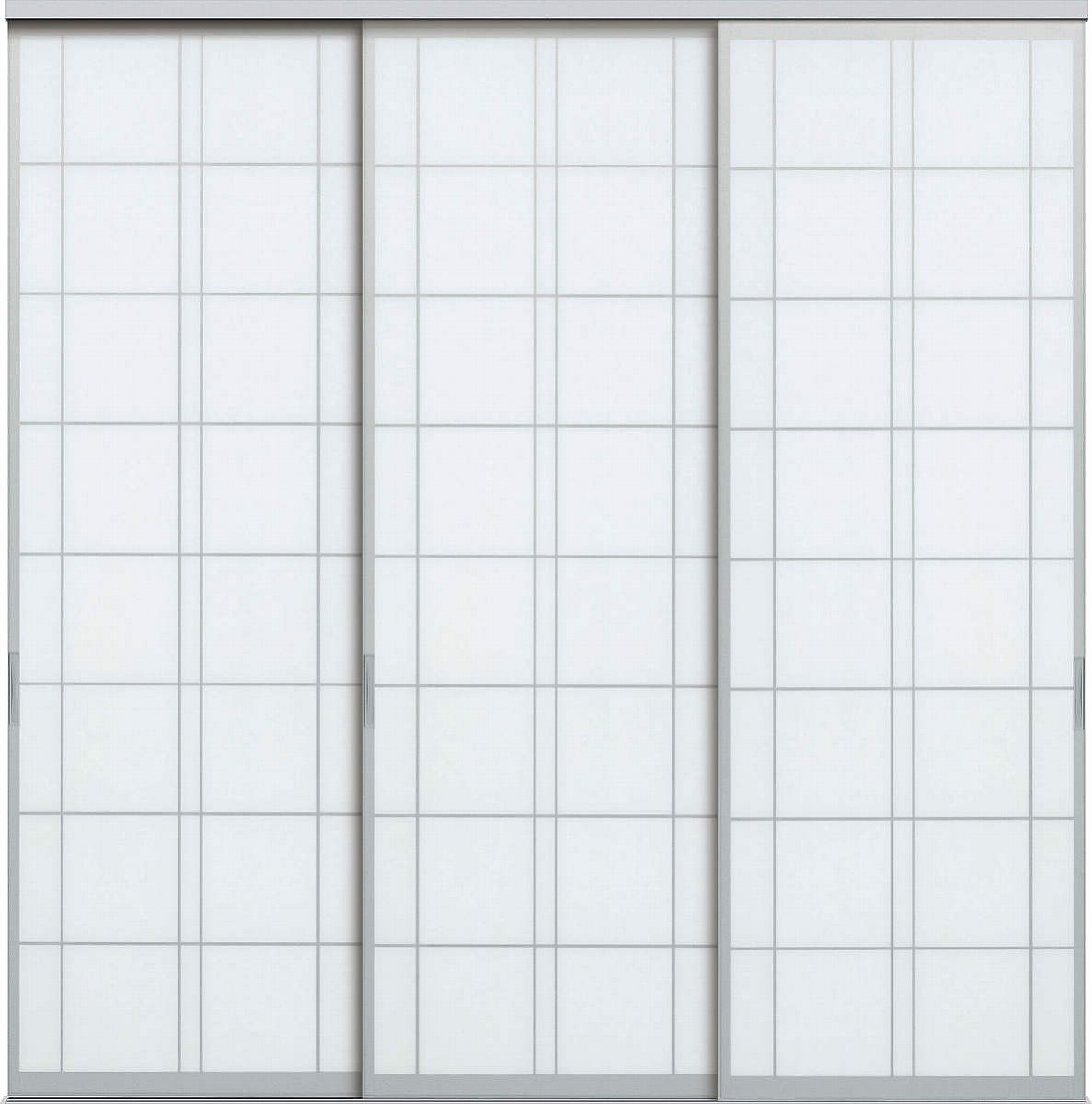 ◎オプション商品◎ YKKAPアルミインテリア オプション：戸しゃくり付たて枠 枠見込 186mm 引違い戸(3枚建) L=3000mm 主材料 アルミ形材 商品内容 完成品引戸×3枚 未組立枠×1セット 敷居×1セット(ラウンドレールの場...