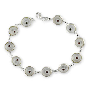 lotto allingrosso argento sterling 925 malocchio trasparente 10mm braccialeバッチクリアカフ※注意※NYからの配送になりますので2週間前後お時間をいただきます。人気の...